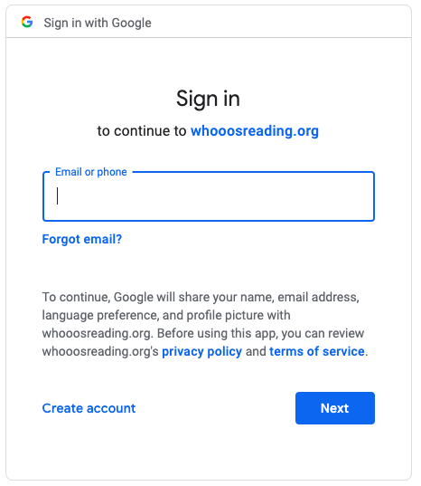 Log In With Google Classroom – Whooo's Reading Help Center